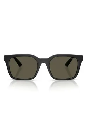 Emporio Armani Square Frame Sunglasses - Matte Black/dark Grey