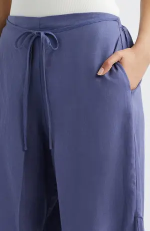 CITY BLUES Linen Blend Wrap Pants