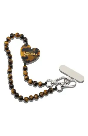 SOLAR ECLIPSE Mama Heart Beaded Phone Wrist Strap
