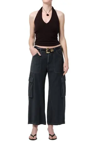 Citizens Of Humanity Twisted Seam Ankle Utility Pants - Washed Black