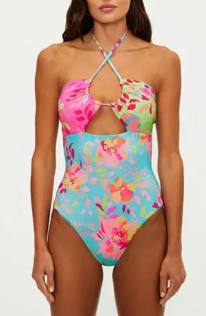 Beach Riot Phoenix One-piece Swimsuit - Bloom Lagoon