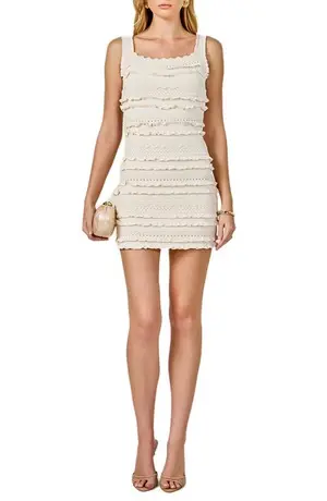 Endless Rose Ruffle Detail Knit Mini Dress