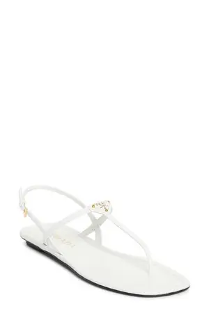 Prada Triangle Logo Sandals