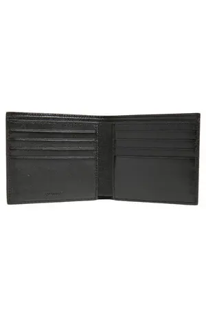 Balenciaga Cash Logo Leather Wallet - 8486 Black/multi