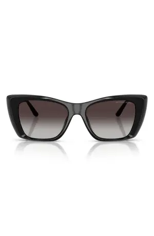 Michael Kors Tokyo Square Frame Sunglasses - Black/smoke Gradient
