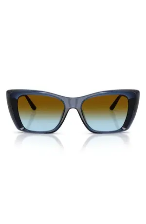 Michael Kors Tokyo Square Frame Sunglasses - Navy/brown Blue Gradient