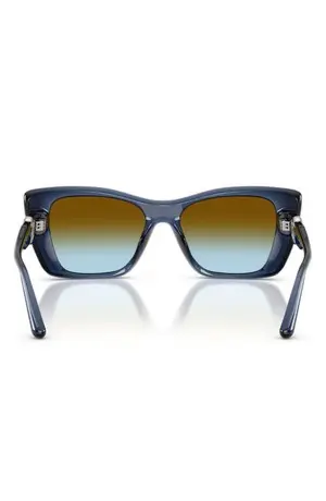 Michael Kors Tokyo Square Frame Sunglasses - Navy/brown Blue Gradient