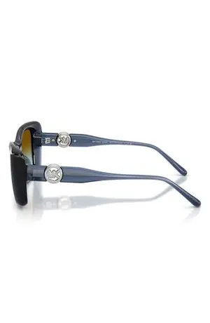 Michael Kors Tokyo Square Frame Sunglasses - Navy/brown Blue Gradient