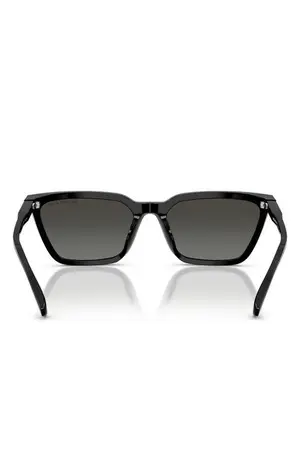 Michael Kors Everglades Cat Eye Sunglasses - Black/silver Flash Gradient