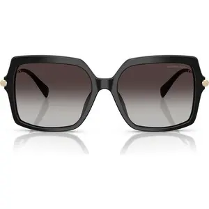 Michael Kors Quogue 57mm Square Sunglasses - Black/dark Grey Gradient