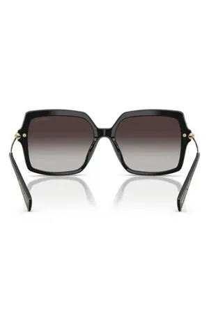 Michael Kors Quogue 57mm Square Sunglasses - Black/dark Grey Gradient