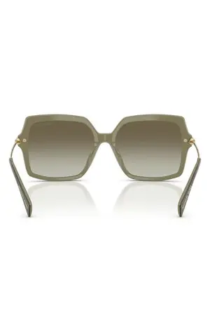 Michael Kors Quogue 57mm Square Sunglasses - Olive Smoke/olive Gradient