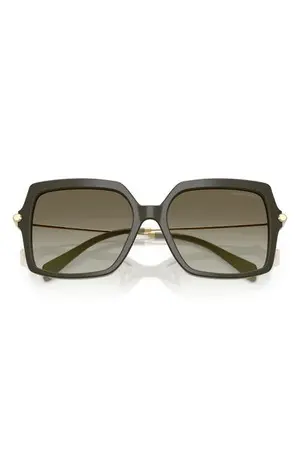 Michael Kors Quogue 57mm Square Sunglasses - Olive Smoke/olive Gradient