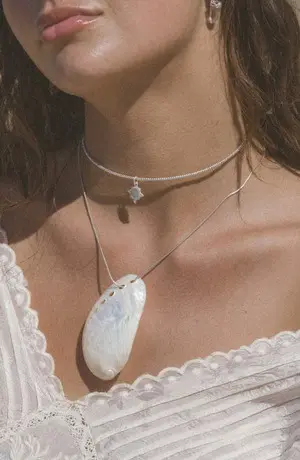CHILD OF WILD Fire Sky Pendant Collar Necklace - Silver