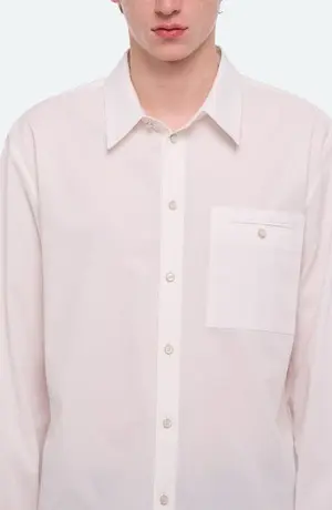 Helmut Lang Relaxed Solid Cotton Button-up Shirt
