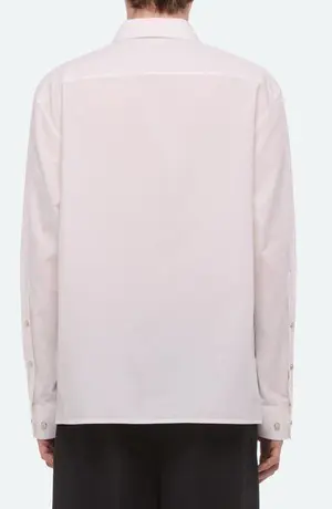 Helmut Lang Relaxed Solid Cotton Button-up Shirt