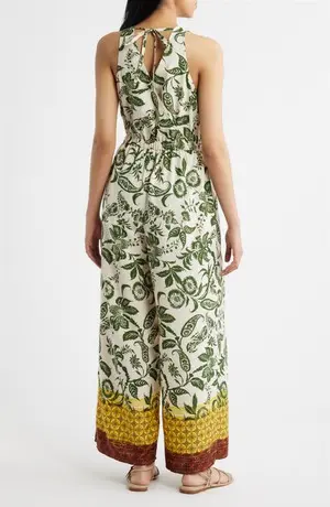 CITY BLUES Sleeveless Wide Leg Jumpsuit
