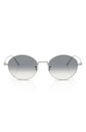 Oliver Spencer Khaite Round Sunglasses - Silver/grey Gradient