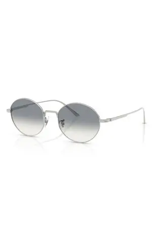 Oliver Spencer Khaite Round Sunglasses - Silver/grey Gradient