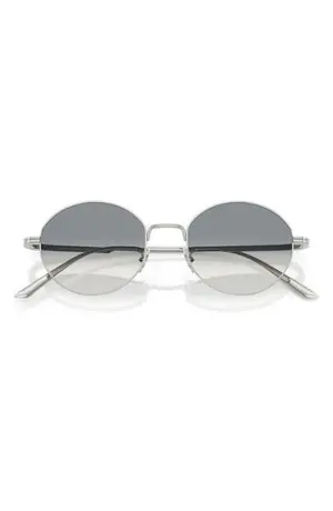 Oliver Spencer Khaite Round Sunglasses - Silver/grey Gradient