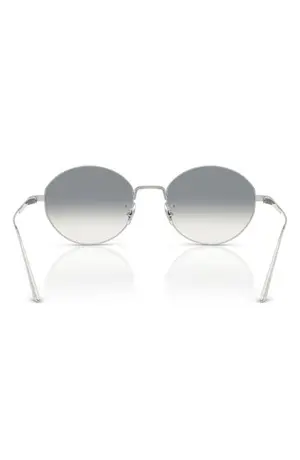 Oliver Spencer Khaite Round Sunglasses - Silver/grey Gradient
