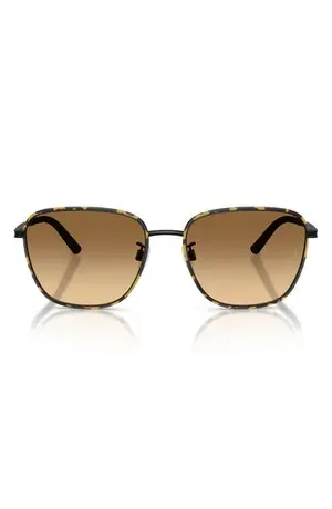 Oliver Spencer Square Sunglasses - Matte Black/saddle