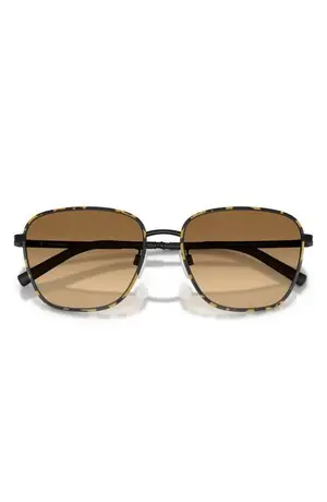 Oliver Spencer Square Sunglasses - Matte Black/saddle