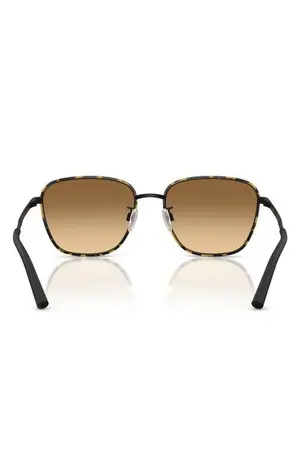 Oliver Spencer Square Sunglasses - Matte Black/saddle