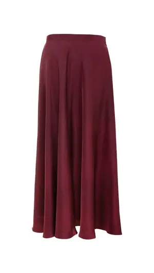 VAAI Maria Silk Maxi Skirt - Red