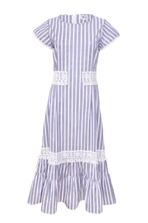 VAAI Lace Stripe Dress
