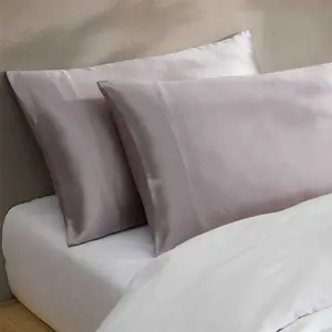 Calvin Klein Mulberry Silk Pillowcase Set, Queen - Mauve