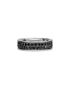 David Yurman Streamline Band Ring With Black Diamonds