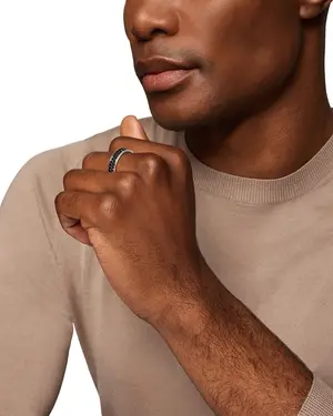 David Yurman Streamline Band Ring With Black Diamonds