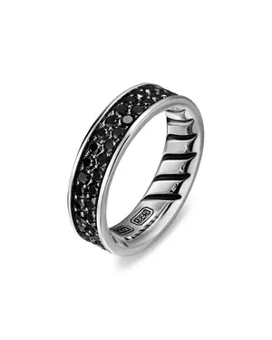 David Yurman Streamline Band Ring With Black Diamonds