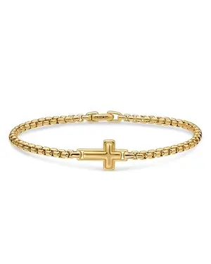David Yurman 18k Yellow Cross Station Bracelet - Gold