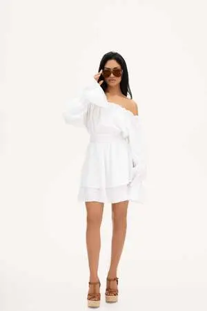 MandiBreeze Alexia Dress Off-the-shoulder Tiered Mini