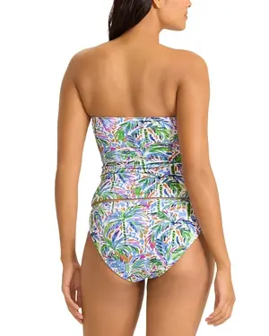 Tommy Bahama Poolside Palms Bandeau Tankini Top - Four Leaf Clover