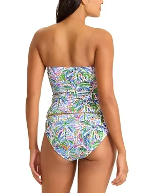 Tommy Bahama Poolside Palms Bandeau Tankini Top - Four Leaf Clover