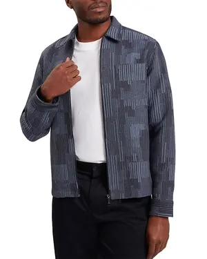 Ted Baker London Iwojan Quilted Mixed Stripe Overshirt