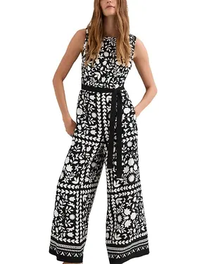 PHASE EIGHT Cyra Jumpsuit - Black/ivory