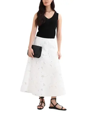 PHASE EIGHT Marina Seamed Lace Midi Skirt