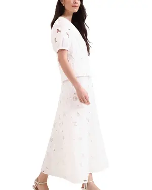 PHASE EIGHT Marina Seamed Lace Midi Skirt