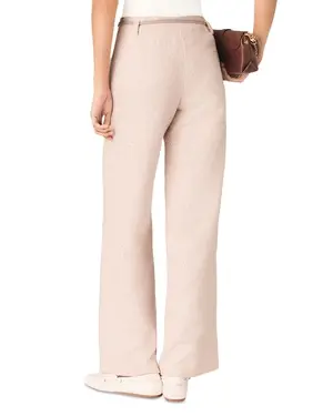 Maje Sparkly Tweed Wide-leg Pants