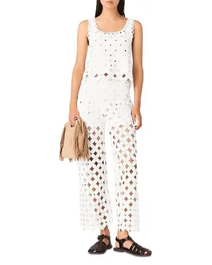 Maje Pimiroir Crochet Pants