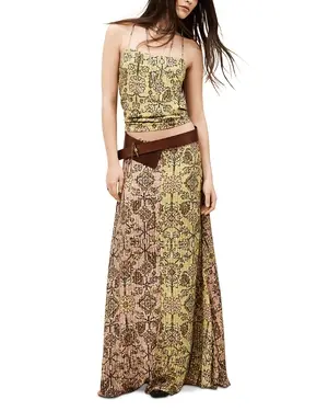 Ba&sh Printed Maxi Skirt