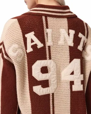ALLSAINTS Tay Collared Striped Merino Wool Sweater