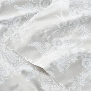 CHRISTY Beatrice Cotton Sateen Pillowcase Pair, Standard
