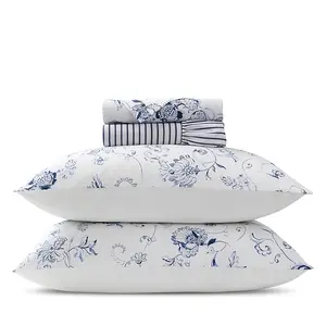CHRISTY Hardwick Cotton Sateen Sheet Set, Queen Exclusive - Navy