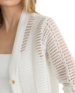 REISS Star Cardigan With Textured Knit