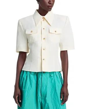 WILLY CHAVARRIA Chavela Short Sleeve Shirt - Masa